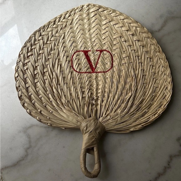 Valentino | Accessories | Valentino Raffia Bamboo Fan | Poshmark